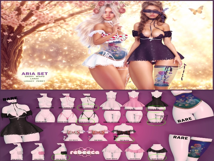Second Life Marketplace - {reBEEca} - Aria Set Black Ebody/Reborn